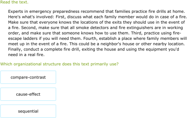 IXL | Identify text structures | 7th grade language arts