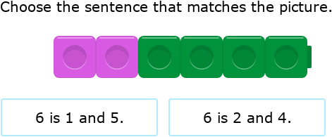 IXL | Take apart 6 | 1st grade math