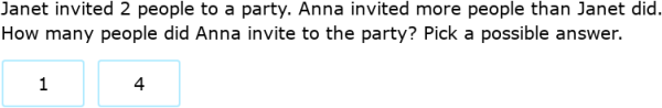 IXL | Compare numbers up to 10: word problems | 1st grade math