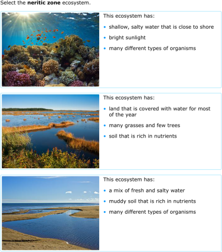 IXL | Identify ecosystems | 6th grade science