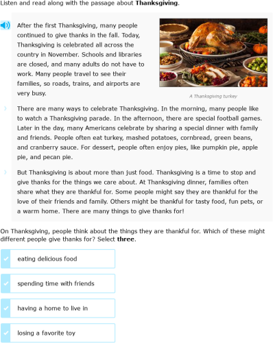 IXL | Thanksgiving | 2nd grade social studies