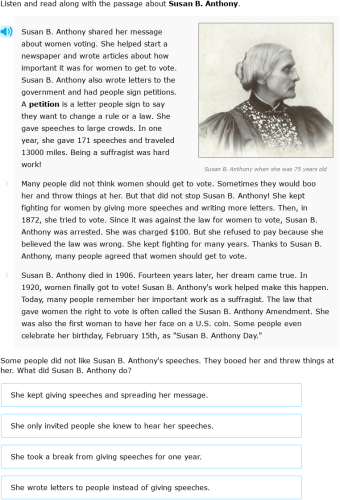 IXL | Susan B. Anthony | 2nd grade social studies