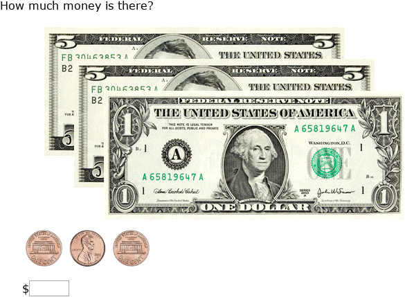 IXL | Count coins and bills - up to $10 bill | 3rd grade math