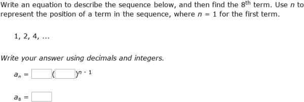 IXL - Write a formula for a geometric sequence (Algebra 2 practice)