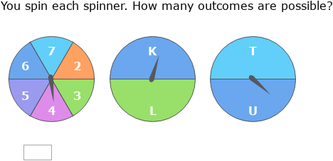 IXL | Compound events: find the number of outcomes | 8th grade math