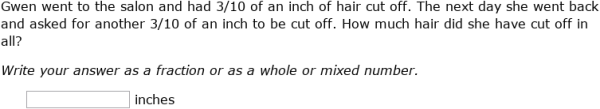 IXL | Add and subtract fractions with like denominators: word problems ...