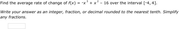 IXL - Average rate of change I (Precalculus practice)