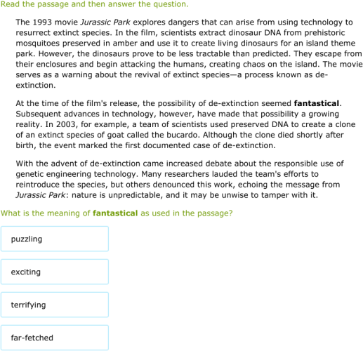 IXL | Use context to identify the meaning of a word | 9th grade ...