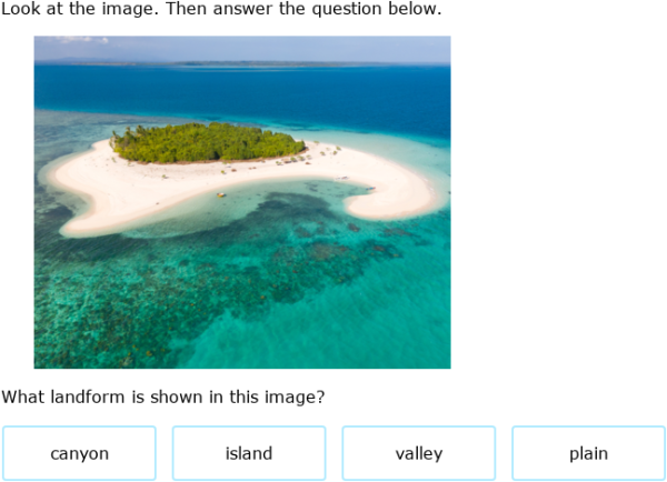 IXL | Identify Earth's land features using photographs | 5th grade science