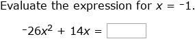 IXL | Evaluate one-variable expressions | 7th grade math