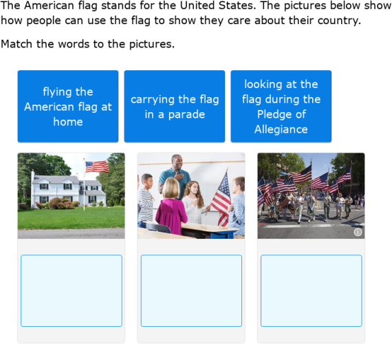 IXL | The American flag | 1st grade social studies