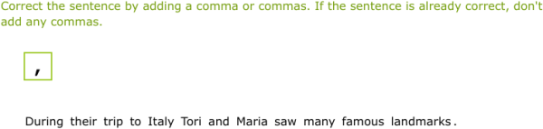 IXL | Commas with introductory elements | 5th grade language arts