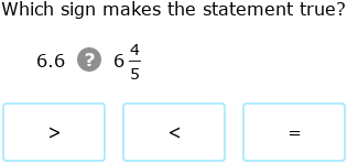 IXL | Compare positive rational numbers | 6th grade math