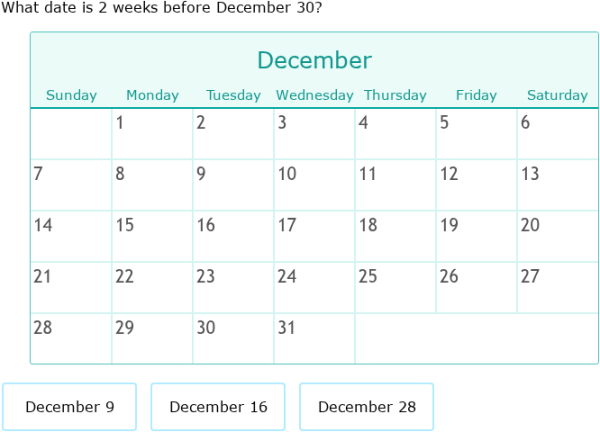 IXL | Read a calendar | 3rd grade math