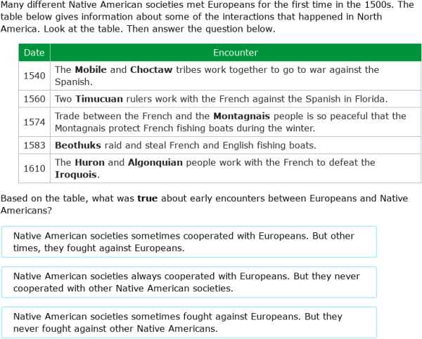 IXL | French and English expeditions: part II | 7th grade social studies
