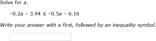 IXL | Solve inequalities with decimals: variables on both sides | 8th ...