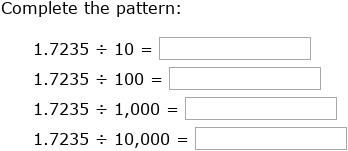 IXL | Decimal division patterns over increasing place values | 5th ...