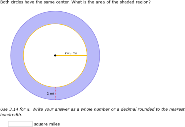 IXL | Area of complex figures involving circles | 7th grade math
