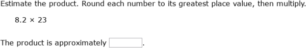 IXL | Estimate products of whole numbers and decimals | 5th grade math