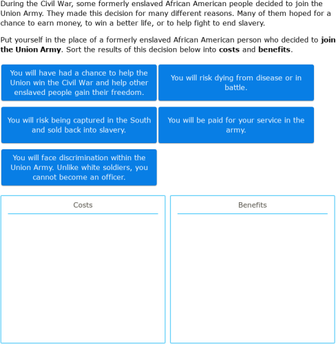 IXL | Costs and benefits | 6th grade social studies