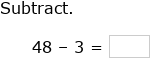 IXL | Subtract a one-digit number from a two-digit number - without ...