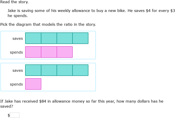 IXL | Use tape diagrams to solve ratio word problems II | 6th grade math