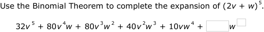 IXL - Binomial Theorem II (Precalculus practice)