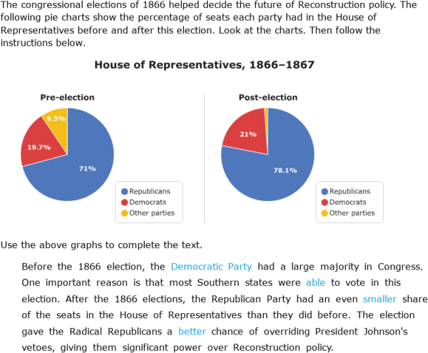 IXL - Presidential Reconstruction (U.S. History practice)