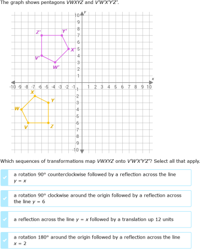 IXL - Sequences of congruence transformations: choose the sequence (Geometry practice)