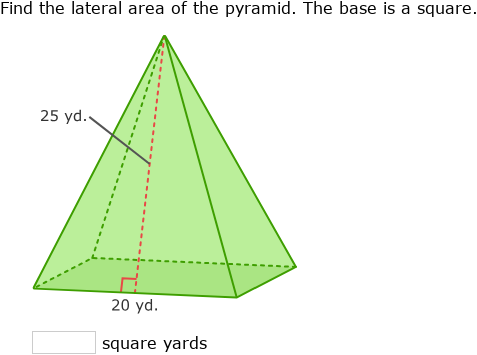 IXL - Lateral area of pyramids and cones (Geometry practice)