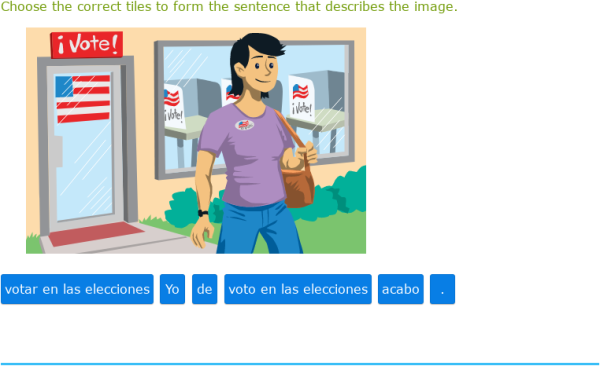 IXL | Acabar de + infinitive | Spanish