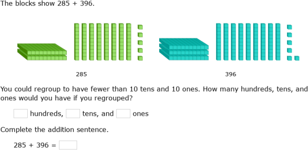 IXL | Use models to add three-digit numbers - with regrouping | 2nd ...