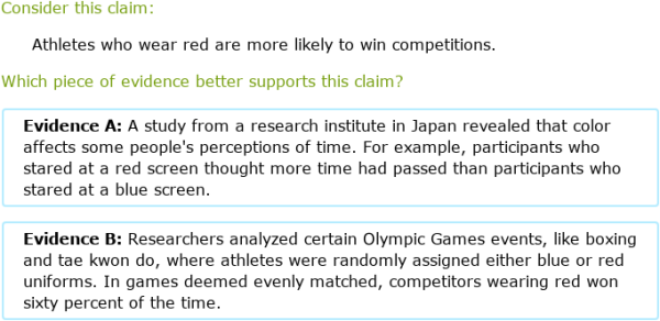 IXL | Identify stronger and weaker evidence to support a claim | 8th ...