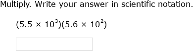 IXL | Multiply numbers written in scientific notation | 8th grade math