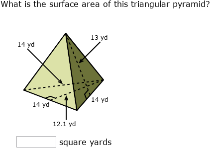 Surface Area Of A Pyramid Examples