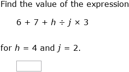IXL | Evaluate variable expressions | 6th grade math