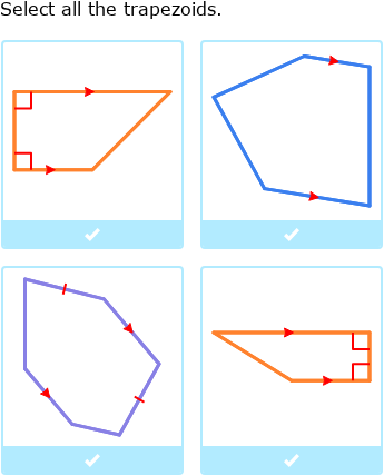 IXL - Identify trapezoids (Geometry practice)
