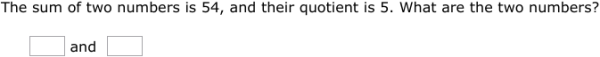 IXL | Find two numbers based on sum, difference, product, and quotient ...
