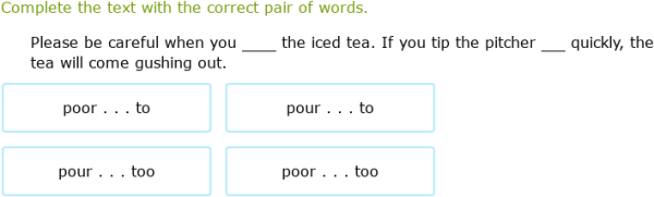 IXL | Use the correct frequently confused word | 5th grade language arts