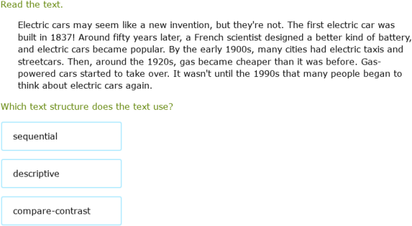 IXL | Identify and analyze text structures | 4th grade language arts