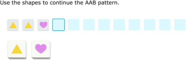 IXL | Make a pattern | 1st grade math