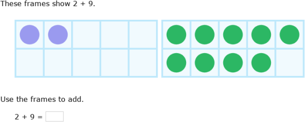 IXL | Use ten frames to add | 2nd grade math