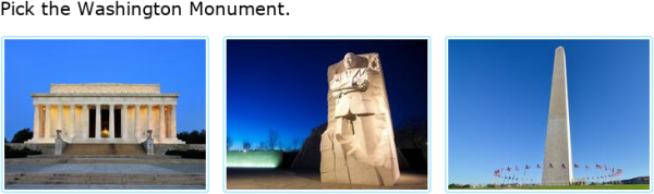 IXL | Identify American landmarks and monuments | Kindergarten social ...