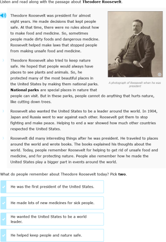 IXL | Theodore Roosevelt | 2nd grade social studies