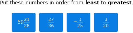IXL | Compare and order fractions and mixed numbers | 6th grade math