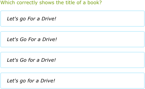IXL | Capitalizing titles | 4th grade language arts