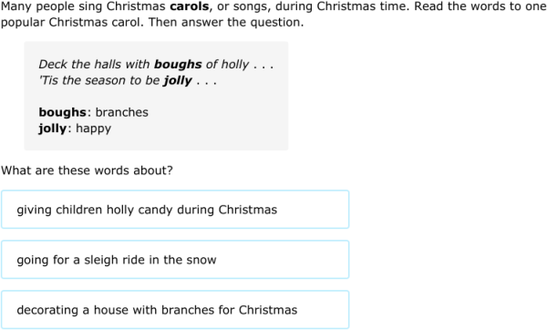 IXL | Christmas | 3rd grade social studies