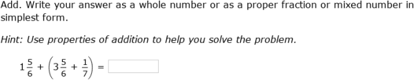 IXL | Add 3 fractions or mixed numbers using properties of addition ...
