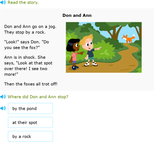 IXL | Read short o stories | 1st grade language arts