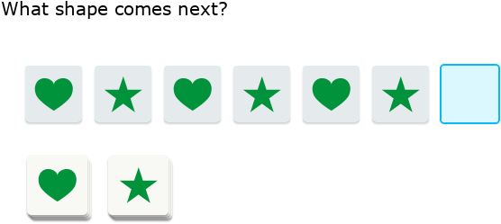 IXL | Complete AB and ABB shape patterns I | Kindergarten math